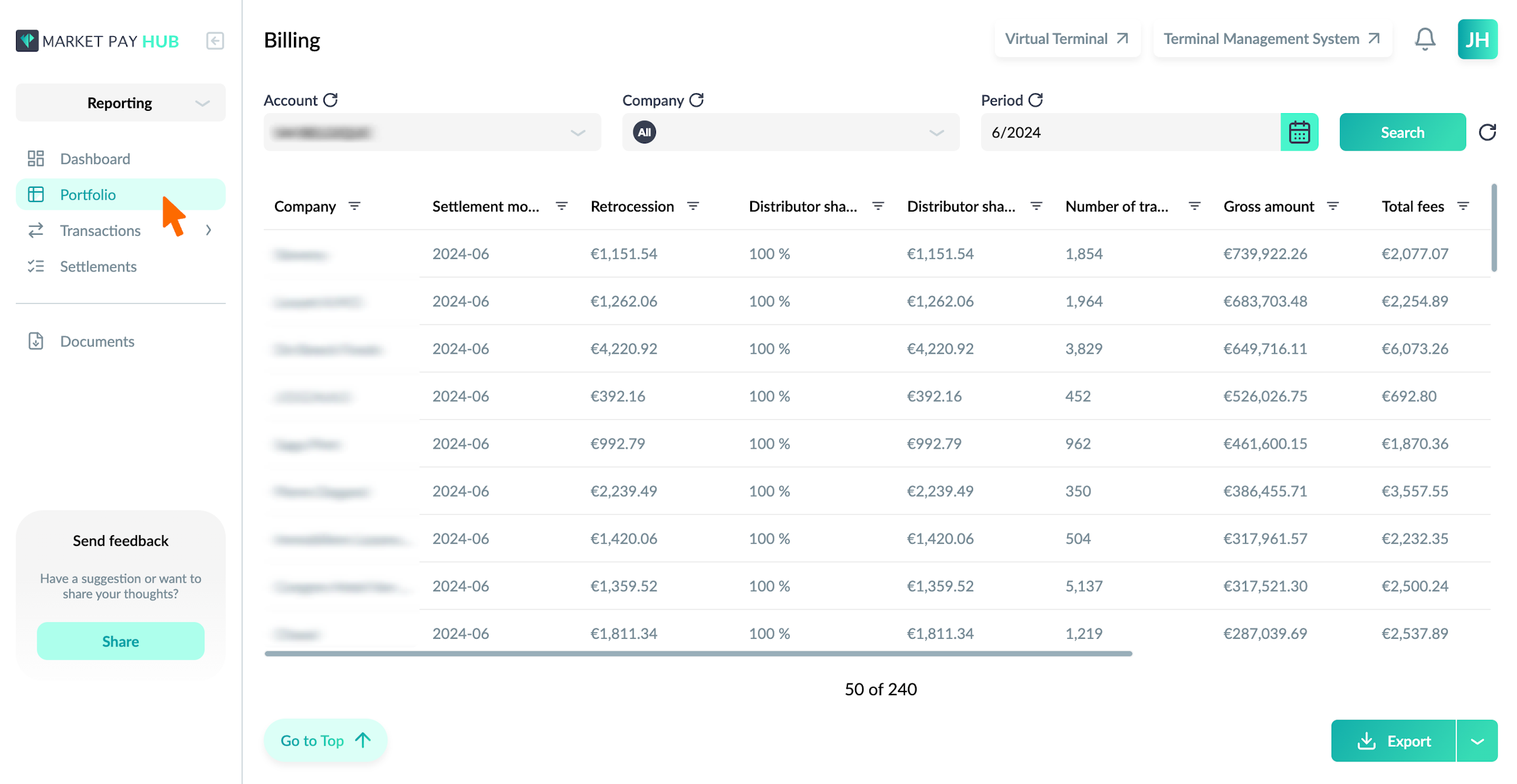 View Billing Information – Market Pay Assist